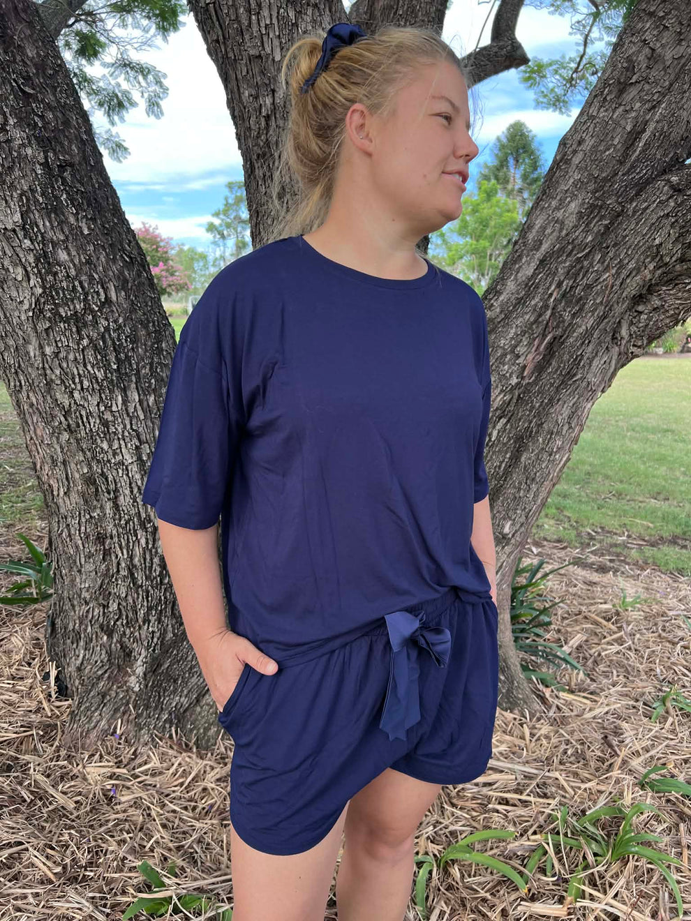 Womens Pyjama Top | Lazee Luxe Fit | Navy – Comfee Co